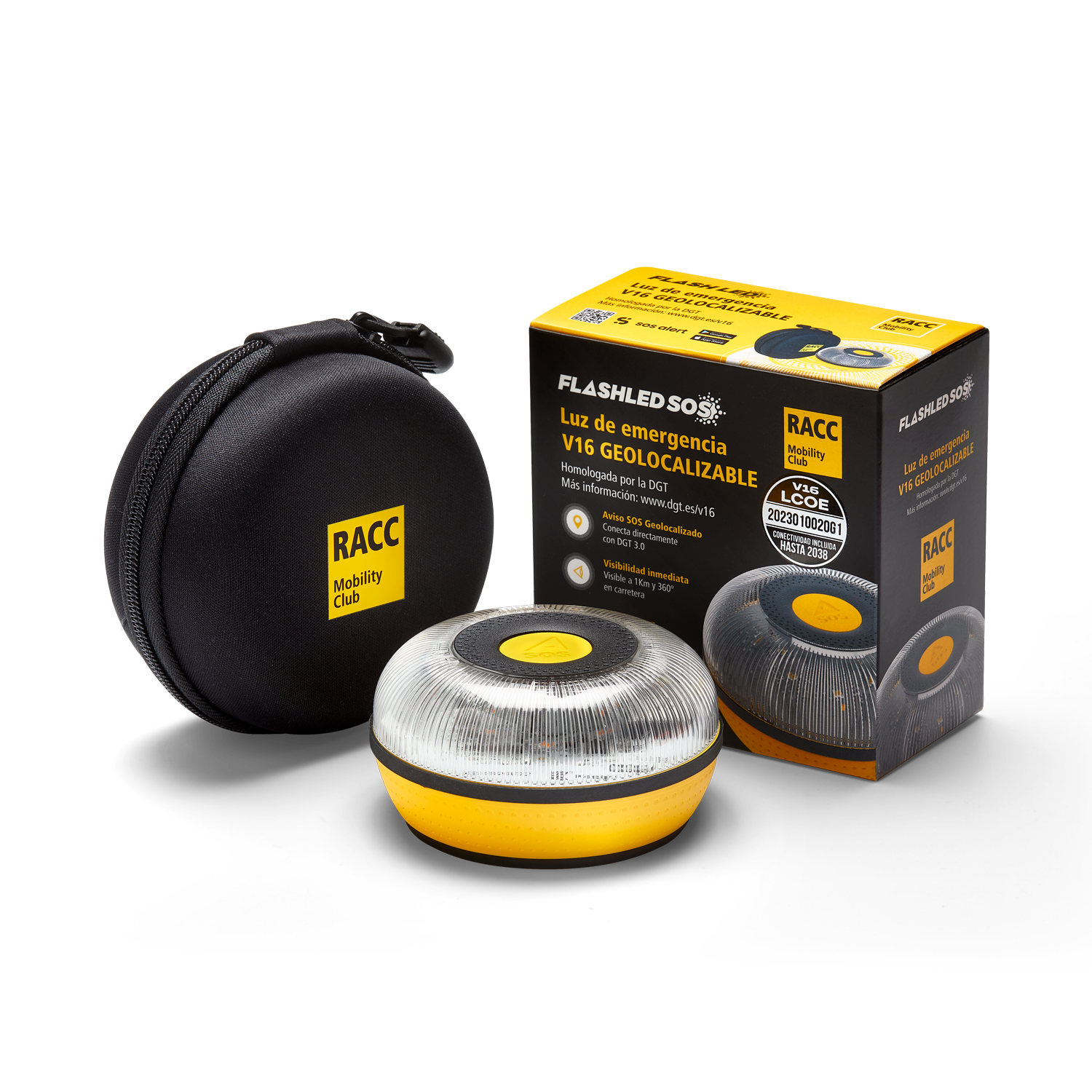 Baliza RACC V16 IoT Conectada con Funda y Servicio Asistencia